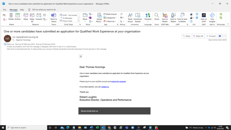 QWE confirmation guide for aspiring solicitors